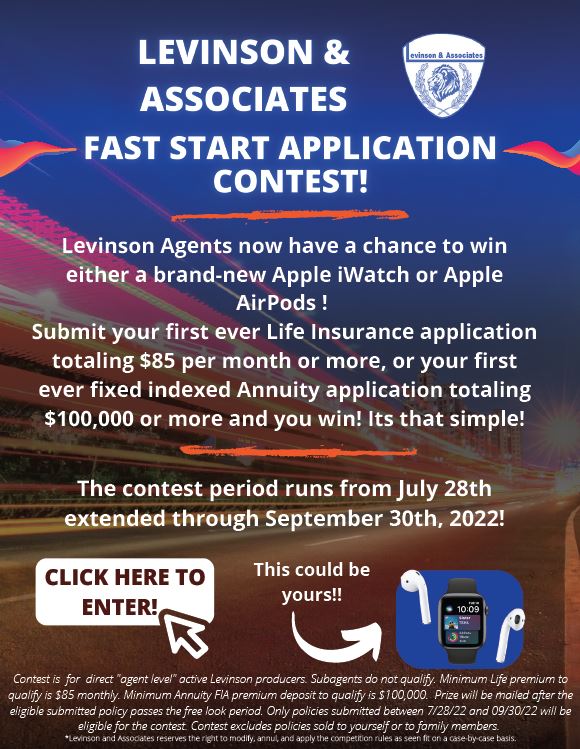 Fast Start App Contest EXTENDED Through September 30th! – Levinson ...